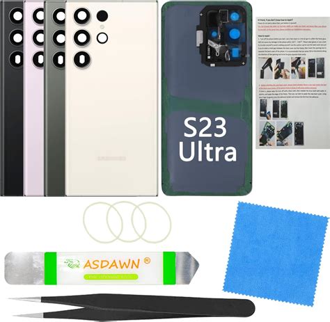 Asdawn Galaxy S23 Ultra Back Glass Cover Replacement