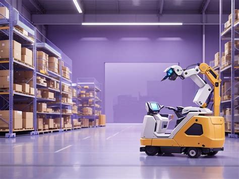 Premium Ai Image Revolutionizing Efficiency Automation With Agv And Robotic Arm In Smart