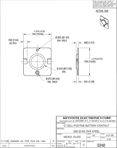 5240 Drawing by Keystone Electronics Datasheet | DigiKey