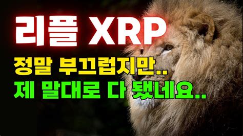 리플 또 제 말대로 Youtube