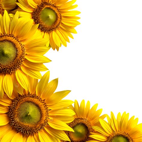 Sunflower Corner Border Free