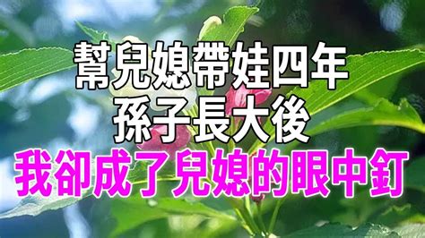 幫兒媳帶娃四年，孫子長大後，我卻成了兒媳的眼中釘肉中刺帶娃 兒媳 有書 Youtube