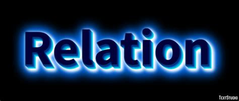 Relation Text Effect And Logo Design Word