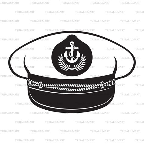 Naval Captain Hat Navy Cap Ship Officer Admiral Cut Files For