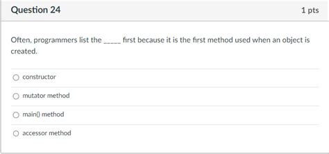 Solved Question 24often Programmers List Thefirst Because