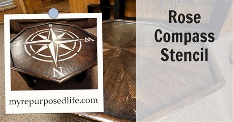 Compass Rose Stencil Table My Repurposed Life®