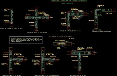Block Walls General Details Dwg Detail For Autocad • Designs Cad