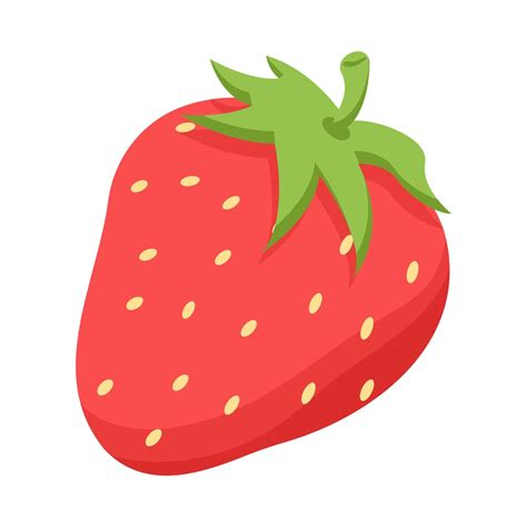 Objeto De Vector De Dibujos Animados De Fresa De Fruta Fresas Dibujo