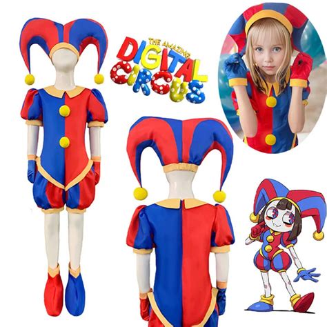 Pomni Costume Digital Circus Costume Jumpsuit Pomni Cosplay Birthday Hollowen Party Shopee