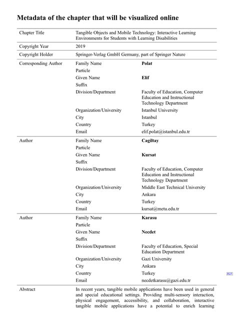 Pdf Tangible Objects And Mobile Technology Interactive Learning