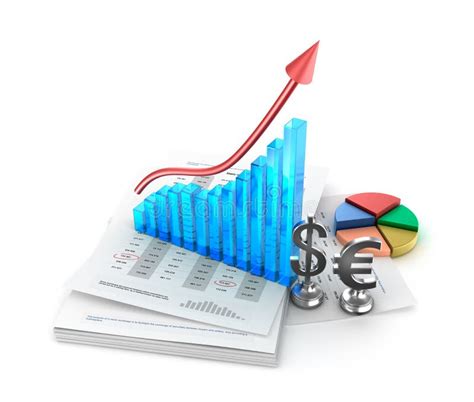 Business Analysis Charts And Growth Graph Stock Illustration