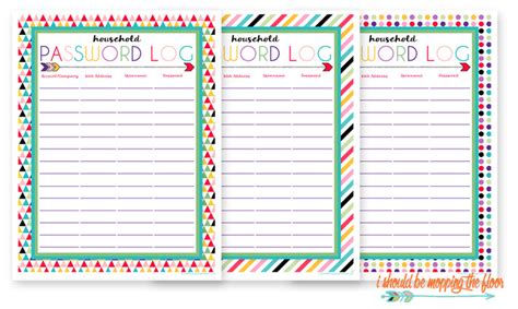 Free Printable Password Log I Should Be Mopping The Floor