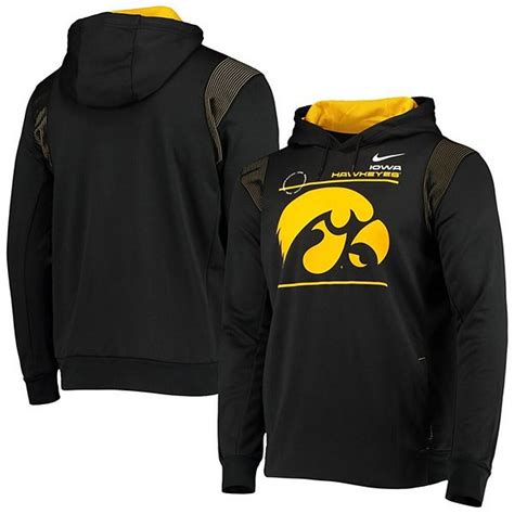 Mens Nike Black Iowa Hawkeyes 2021 Team Sideline Performance Pullover