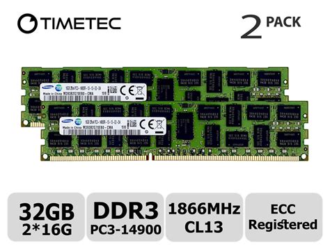 Timetec Original M393B2G70EB0 CMA 32GB KIT 2x16GB DDR3 1866MHz PC3