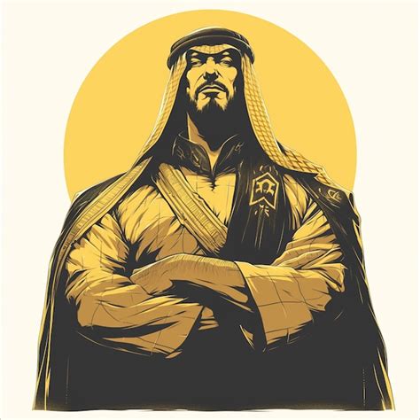Premium Vector Saudi Arabian Man In Traditional Camel Riders Gear