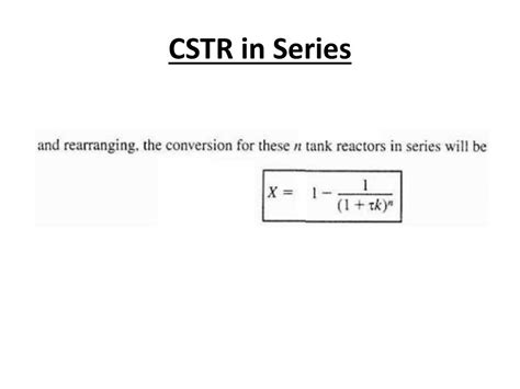 Ppt Reactors In Series And In Parallel Powerpoint Presentation Free Download Id 4008359