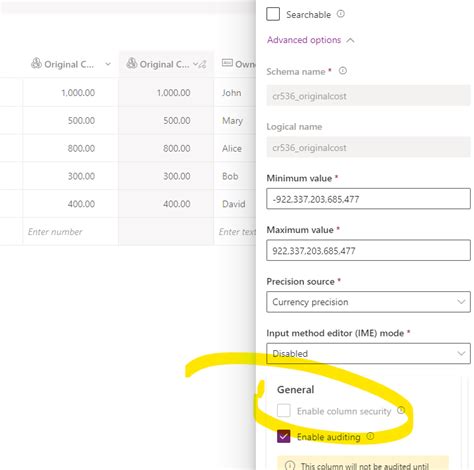 How To Enable Column Level Security In Dataverse