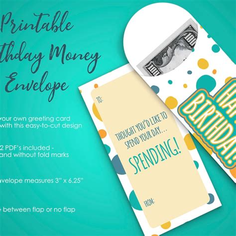 Birthday Envelope Printable Etsy