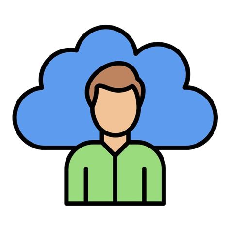 Premium Vector Cloud User Flat Illustration