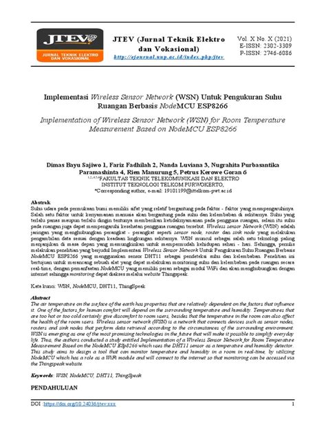 implementasi wireless sensor network wsn untuk pengukuran suhu