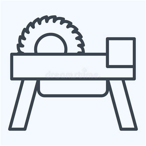 Icon Wheel Saw 2 Related To Carpentry Symbol Line Style Simple Design Editable Stock