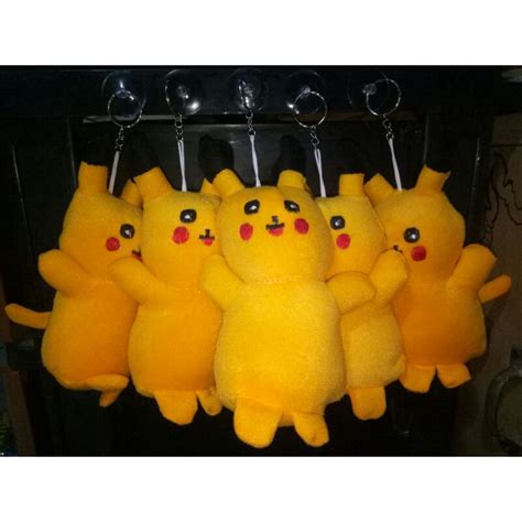 Jual Gantungan Kaca Mobil Pikachu Pokemon Gantungan Kaca Mobil Isi 5pcs Si Kuning Kuning