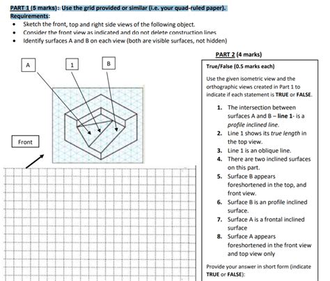 Solved PART Marks Use The Grid Provided Or Similar Chegg