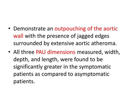 Penetrating Aortic Ulcer Pptx