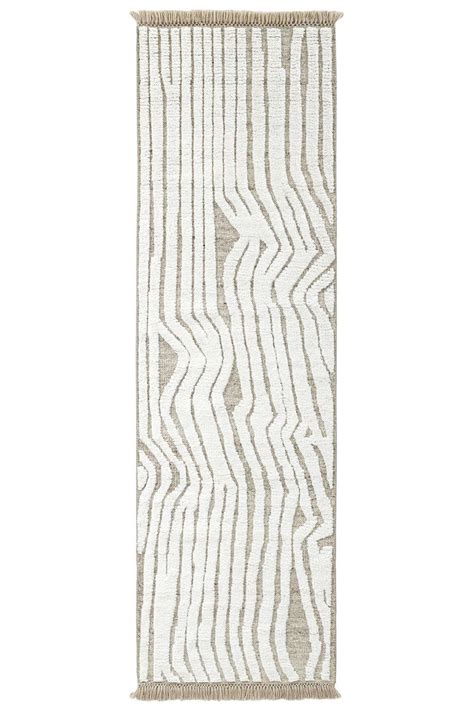 Nustory Drift Rug Naturalist Hand Knotted Flatweave Rug In White