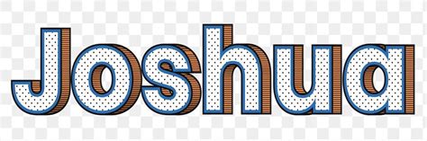 Joshua Name In Retro Dotted Style