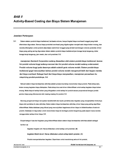 Chapter 5 Activity Based Costing And Cos Enid Pdf