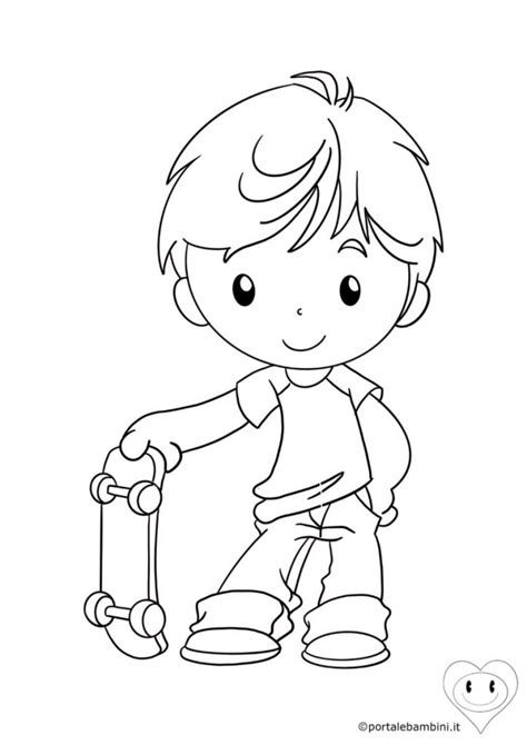 Disegno Da Colorare Bimbo E Bimba Disegni Da Colorare E Stampare
