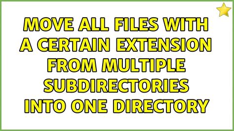Move All Files With A Certain Extension From Multiple Subdirectories