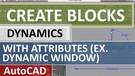 Insert A Dynamic Block With Attributes In Autocad Ex Dynamic Window Youtube