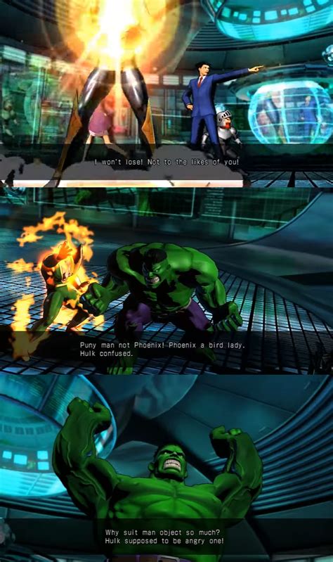 Hulk Confused Marvel Vs Capcom Know Your Meme