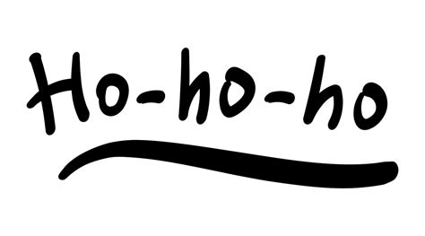 Christmas Hohoho Greeting Lettering Card Template Winter Season Print