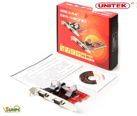 Card PCI-E to 2 RS232 Unitek Y-7504 Moschip MCS9922