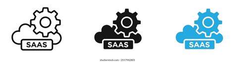 Saas Icon Vector Set Illustration Stock Vector Royalty Free