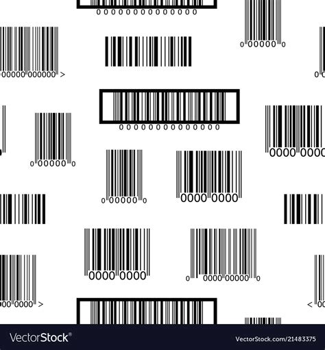Seamless Black And White Pattern With Barcodes Vector Image
