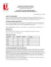 SU20 EECS 1012A Course Outline Pdf COURSE OUTLINE AND SYLLABUS Electrical Engineering And