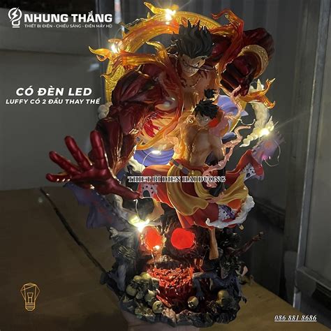 Mô Hình One Piece Monkey D Luffy Gear Cao Cấp OP Có Đèn LED Chiến Đấu Thần Fudo Kaido