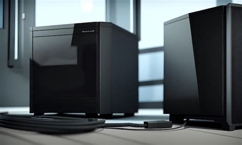 Premium Photo Computer On The Table Usb Cables Technology Image