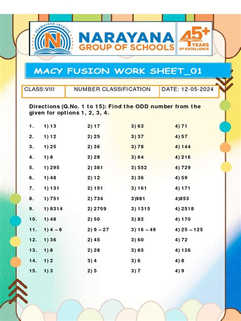 Viii Number Classification Ws 20240509 223026 Pdf