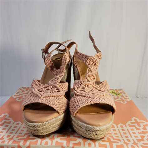 Gianni Bini Shoes Gianni Bini Crochet Wedge Espadrille Sandals
