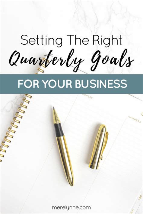 Setting The Right Quarterly Goals Meredith Rines