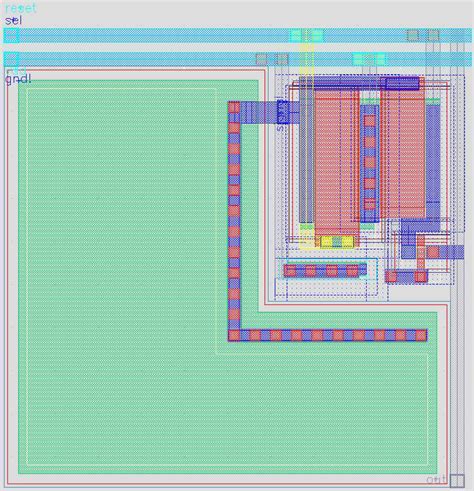 Example Of A Prototype Pixel Cell The Top Right Quadrant Contains The