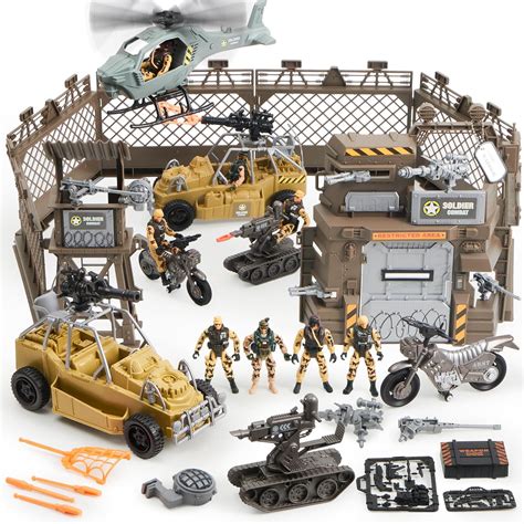 Brandclub Joyin Military Base Toys Set Including Army Vehicles Army Men Action Figures And