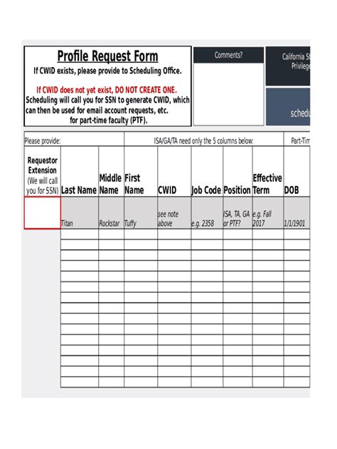 Fillable Online Profile Request Form Fax Email Print Pdffiller