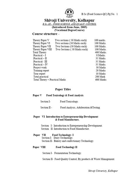 Bsc Iiifsandqc New Pdf Cakes Breads