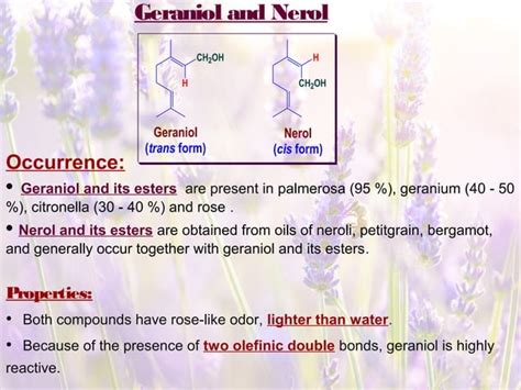 Phytochemistry Essential Oils Terpene Alcohols Ppt